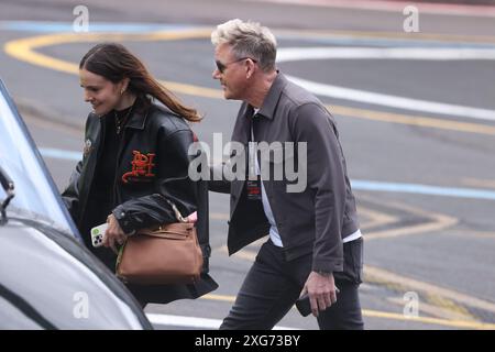 London 7th July 2024 Gordon Ramsay and his daughter Holly Anna boarding ...