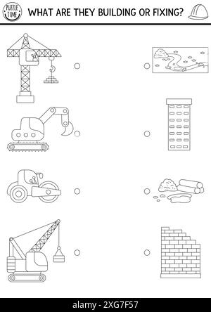 Construction site matching activity with special technics and missing ...
