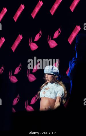 Argentine singer Emilia Mernes during an interview for Europa Press, at ...