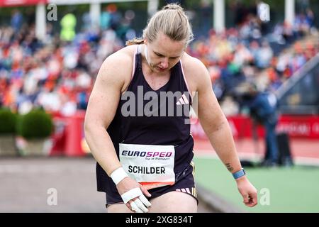 HENGELO - Jessica Schilder in action in the shot put during the 45th ...