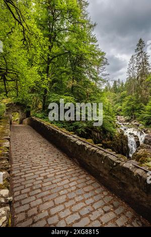 The Hermitage Bridge over the Falls of Braan Stock Photo - Alamy