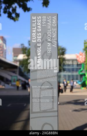 Euralille - Train station triangle 1988, developed when the Eurostar ...