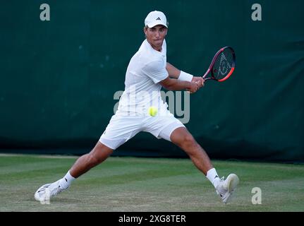 Mark Ceban on day seven of the 2024 Wimbledon Championships at the All ...