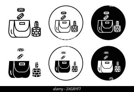 Coins icon vector logo set collection for web app ui Stock Vector Image ...