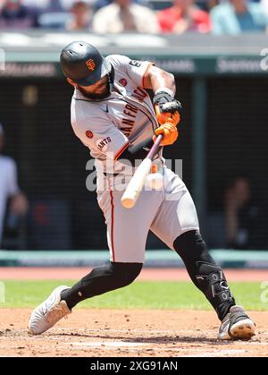 San Francisco Giants' Heliot Ramos (17) celebrates with teammates after ...