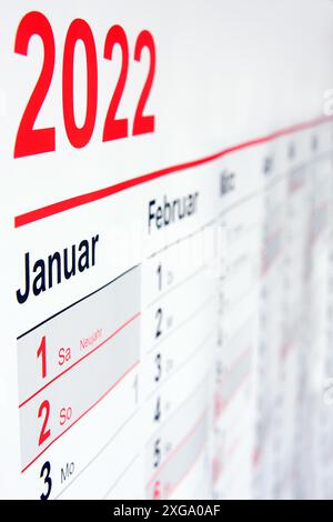Wall calendar annual planning Stock Photo - Alamy
