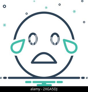 Icon for cry,blubber Stock Vector Image & Art - Alamy