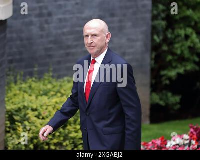 Defence Secretary John Healey arrives to attend a Service of Thanksgiving at Westminster Abbey ...