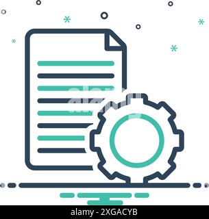 Table of contents icon logo sign vector outline in black and white ...