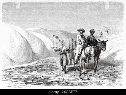 Thebaid Desert, Egypt, drawing by Karl Girardet (1813-1871) 1860 ...