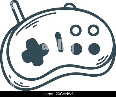 Doodle style video game controller vector illustration Stock Vector ...