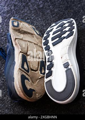 From left: old and new Skechers shoes Stock Photo - Alamy