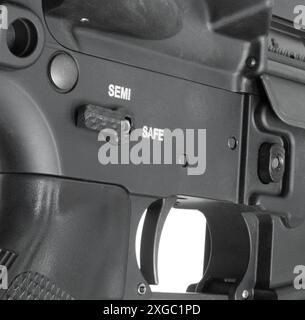 Modern bolt carbine isolated on white background. Weapons for sports ...