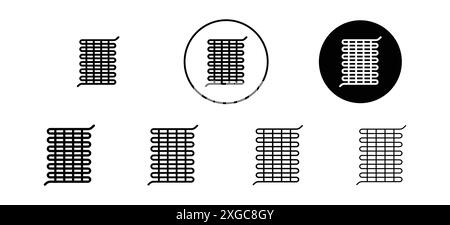 Condenser coil icon (2) vector logo set collection for web app ui Stock ...