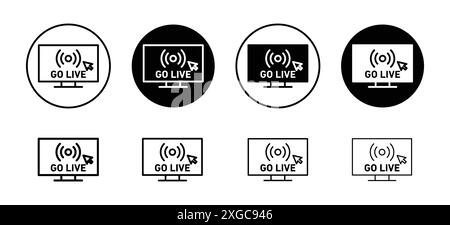 Live icon vector logo set collection for web app ui Stock Vector Image ...