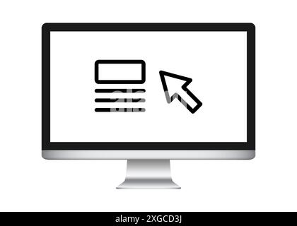 Web portal icon. Presentation and Application linear design Stock ...