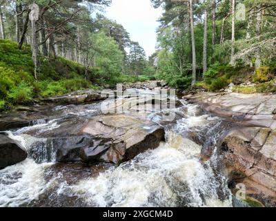 The Water of Tanar river that runs through Glen Tanar National Nature ...