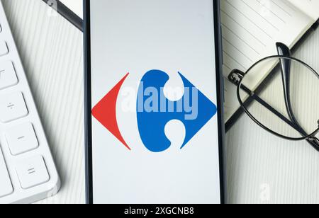 New York, USA - 1 June 2024: Air Transport Services Group ATSG Logo on ...