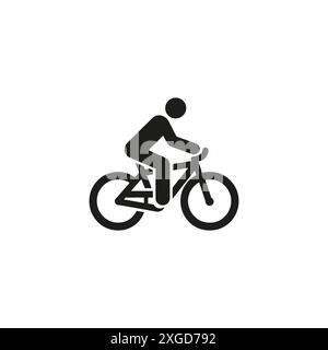 a simple Cyclist logo / icon design Stock Vector Image & Art - Alamy