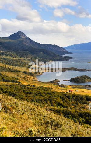 Wulaia Bay, Navarino island, Tierra del Fuego, Patagonia, Chile, South ...