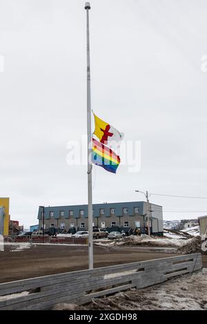 Nunavut Territory and Gay Pride flags flying in Iqaluit, Nunavut ...