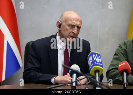 Defence Secretary John Healey during his visit to defence technology ...