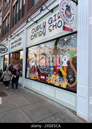 A candy store in Salem Massachusetts welcomes the Halloween holiday ...