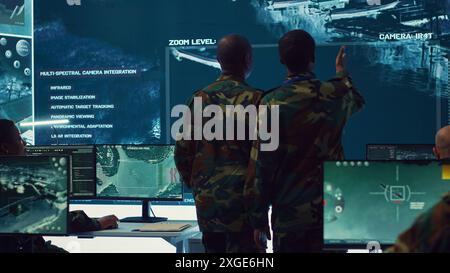 High ranking military personnel briefs the crew for a new federal ...