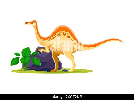 Deinocheirus prehistoric dinosaur character. Isolated cartoon vector ...