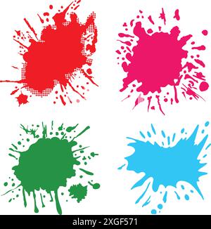 Vector of colored blots on the white background Stock Vector Image ...