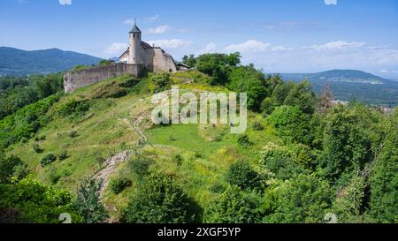 Castle ruin chateau des Allinges in the French alps Stock Photo - Alamy