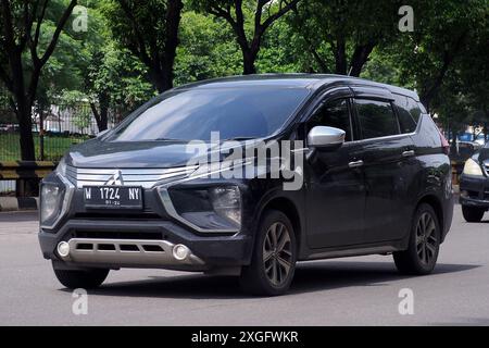 Mitsubishi xpender car, driving at TB Simatupang street, Jakarta ...