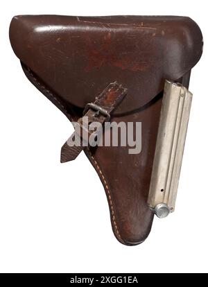 A Pistol 08 DWM 1914/1920, Reichswehr, police, with holster Cal. 9 mm ...