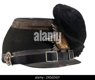 An Imperial German M 1867 NCO Saxon Jäger Battalion shako, Black ...