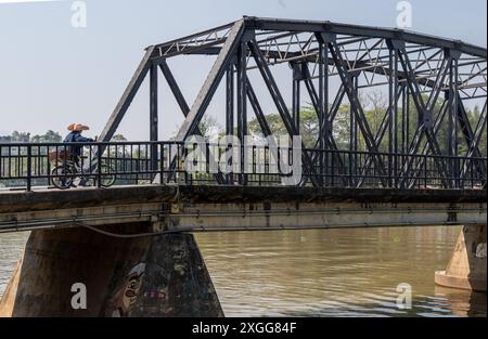 View of the Victorian era Iron Bridge, Chiang Mai, Thailand, Southeast ...