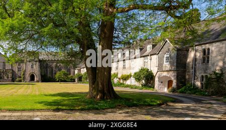 The Great Hall in courtyard of Dartington estate, Darlington, south ...
