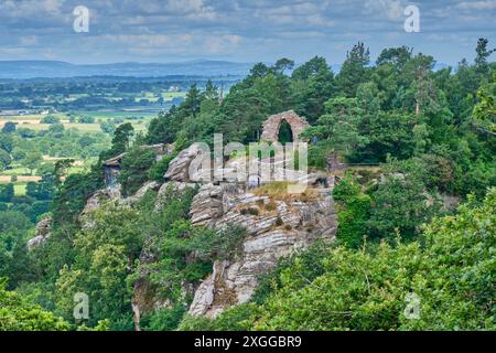 The Grotto Arch and Grotto Hill seen from The Hermitage at Hawkstone ...