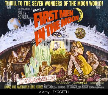 FIRST MEN IN THE MOON 1964 Columbia Pictures film with from left ...