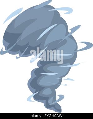 Powerful destructive tornado whirling, dangerous whirlwind, natural ...