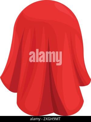 Red silk cloth covering a spherical object, creating intrigue and ...