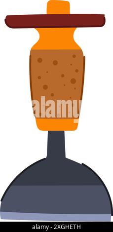 layer brick chisel cartoon vector illustration Stock Vector Image & Art ...