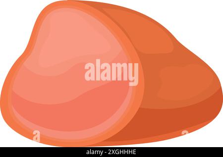 Illustration featuring a large cooked ham, emphasizing its juicy ...