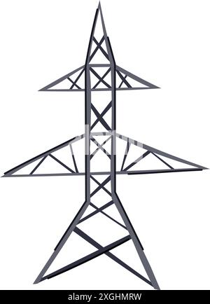 tower electric pylon cartoon vector illustration Stock Vector Image ...