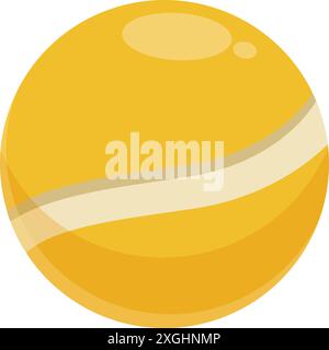 Yellow rubber bouncy ball is bouncing with motion lines. Yellow rubber ...