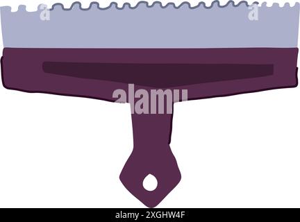 tile notched trowel cartoon vector illustration Stock Vector Image ...