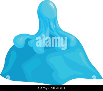 Sticky blue oozing blue slime dripping texture background. Vector ...