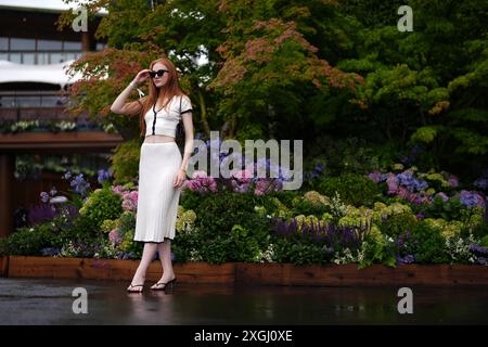 Lauren Jaine poses for a picture on day nine of the 2024 Wimbledon ...