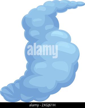 Cartoon blue smoke cloud floating in the air. Blue smoke cloud is ...