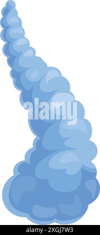 Cartoon smoke cloud swirling upwards creating funny shapes, ideal for ...