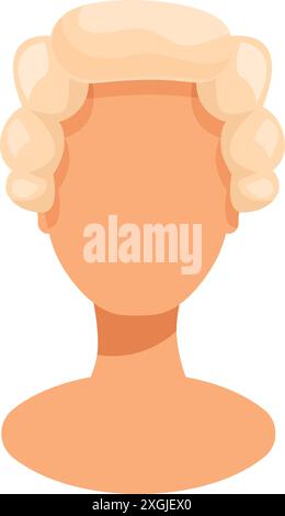 Cartoon illustration of a judge character wearing a white curly wig ...